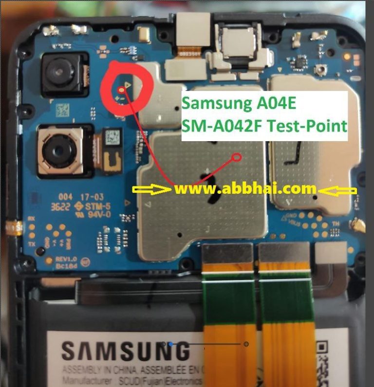 Samsung A04E Test Point SM-A042F - Fidetec