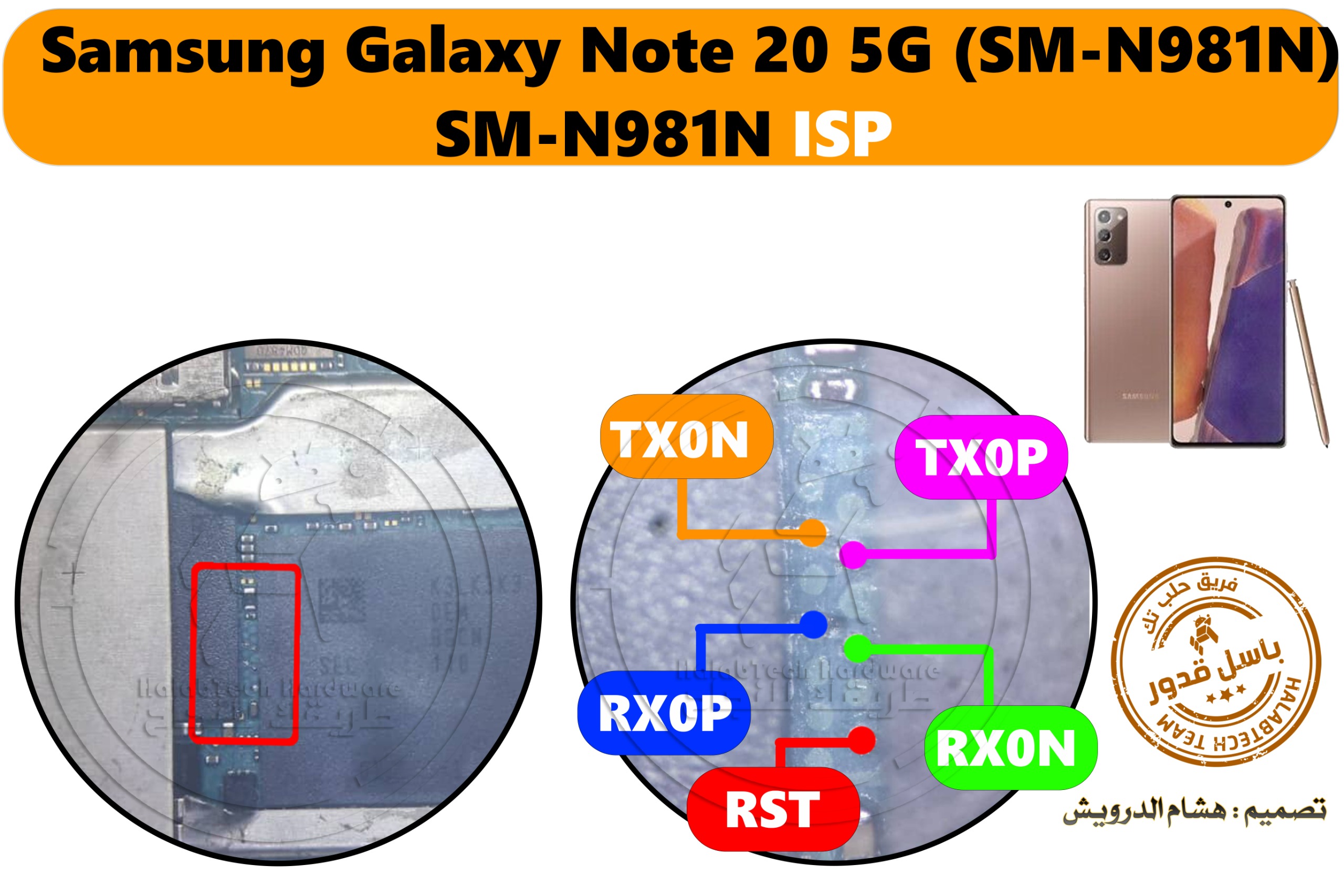 SM-N981N ISP Pinout | Note20 5G - Fidetec